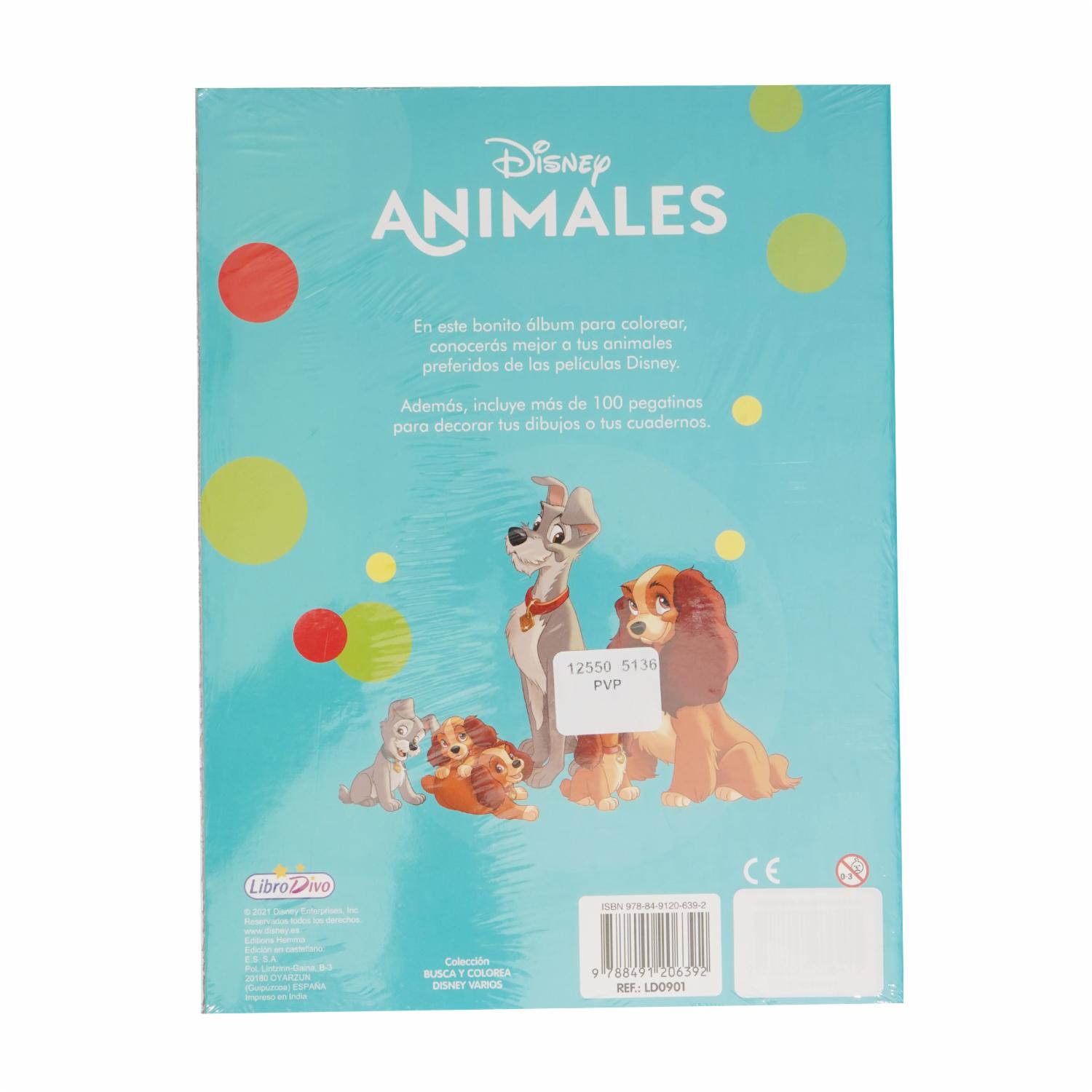 Libro Para Colorear Animales Disney LIBRO DIVO 25 Páginas - Megamaxi