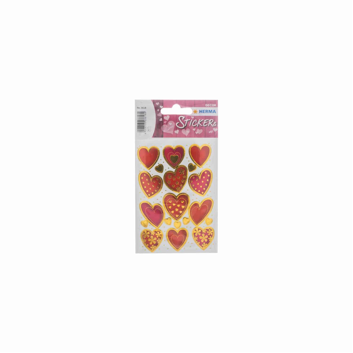 Stickers Brillantes Decorativos Diseño Love Classic HERMA Paquete ...